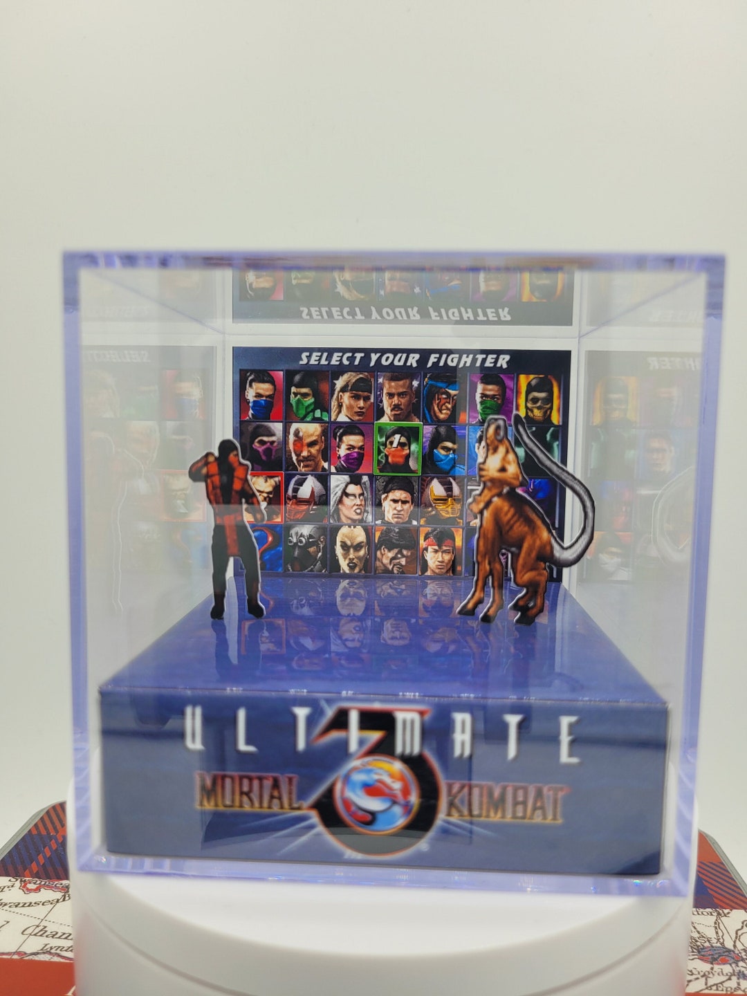 CUSTOM Ultimate Mortal Kombat 3 3D Acrylic Cube Diorama Select Your ...