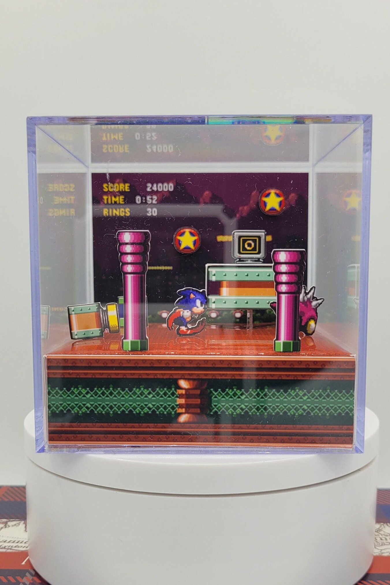 Sonic the Hedgehog Inspired 3D Acrylic Cube Dioramas - Etsy