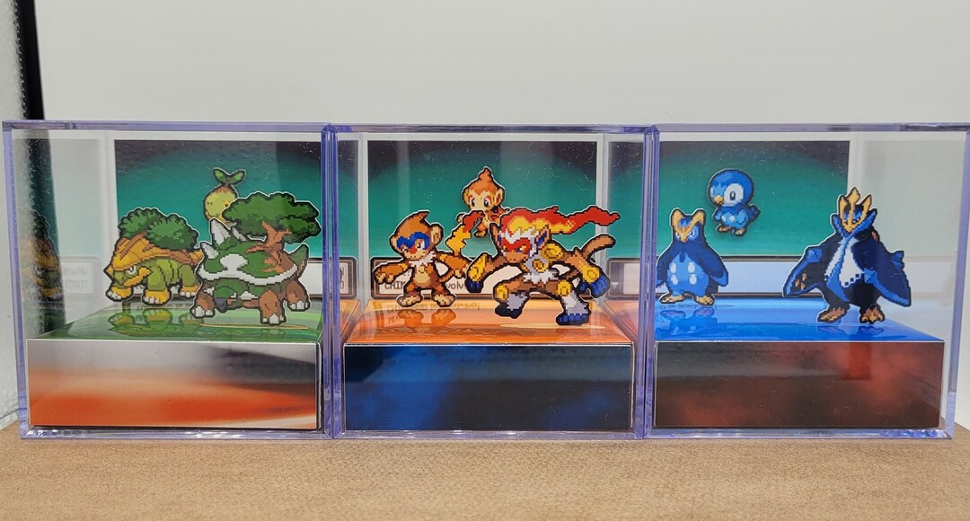 CUSTOM! Pokemon Inspired Diamond, Pearl and Platinum 3D Acrylic Cube ...