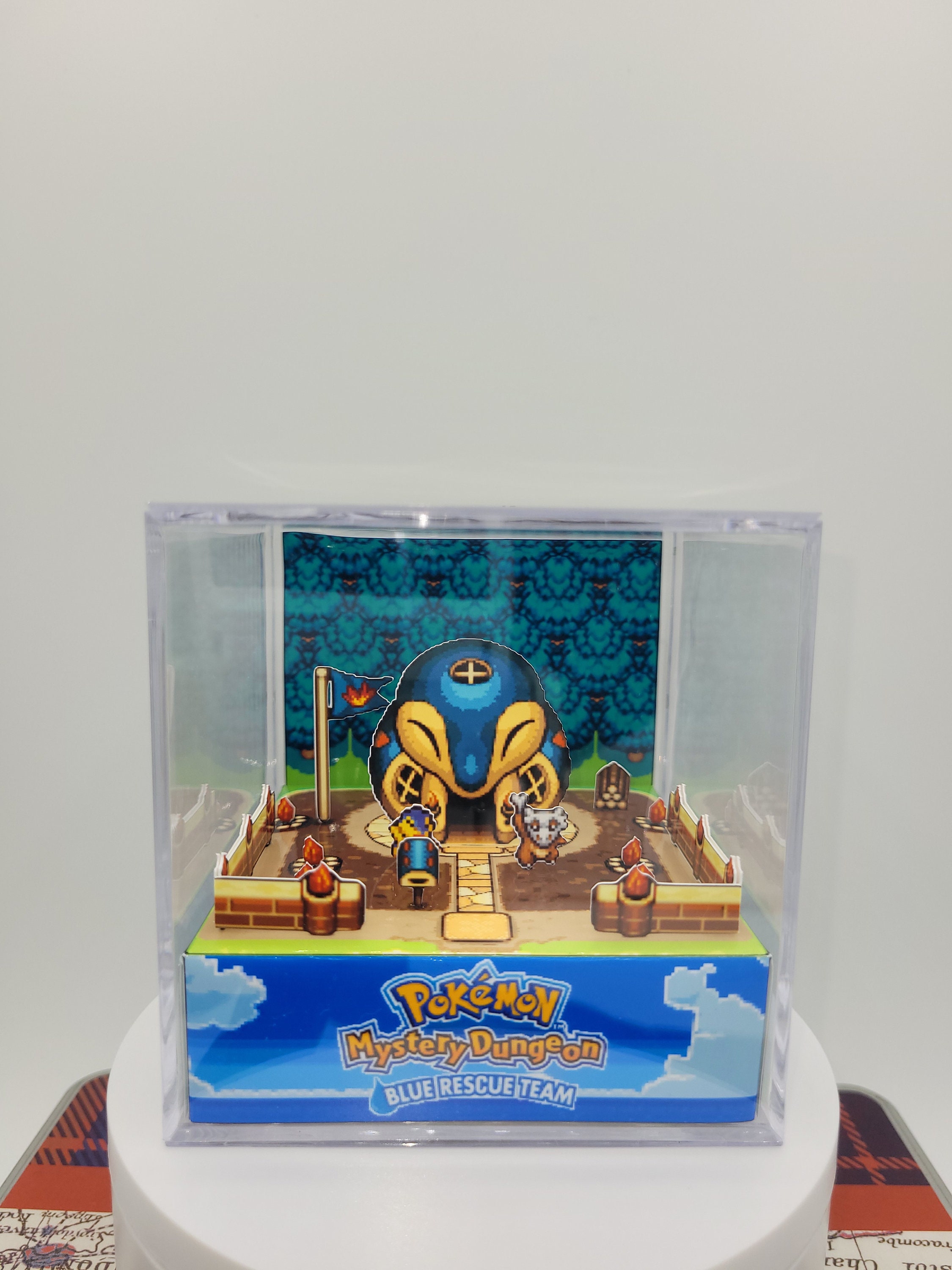 CUSTOM Pokemon Mystery Dungeon Blue/red Rescue Team Base Hut Diorama - Etsy