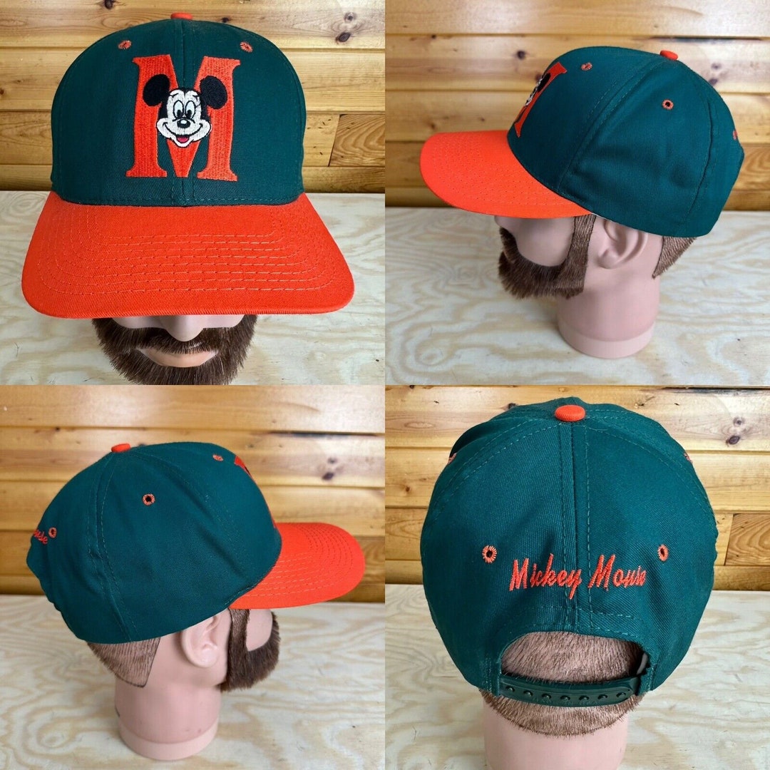VINTAGE 90s Disney Mickey Mouse Snapback Hat Green 1990s Made in USA - Etsy