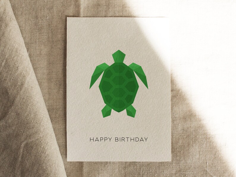 Printable Birthday Card Sea Turtle | Turtle Greeting Card | Sea Turtle ...