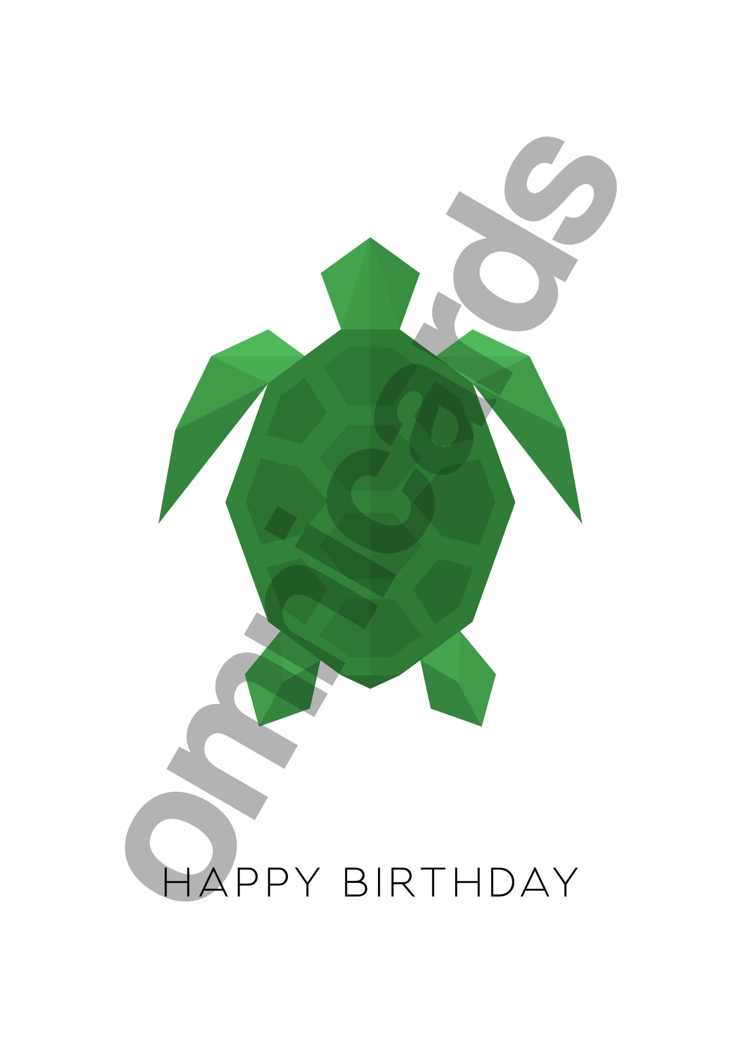 Printable Birthday Card Sea Turtle Turtle Greeting Card Sea Turtle Card ...