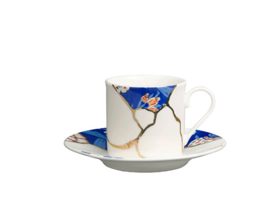 Teacup Decorative Coffee Cup Handmade Modern Blue-white - Etsy