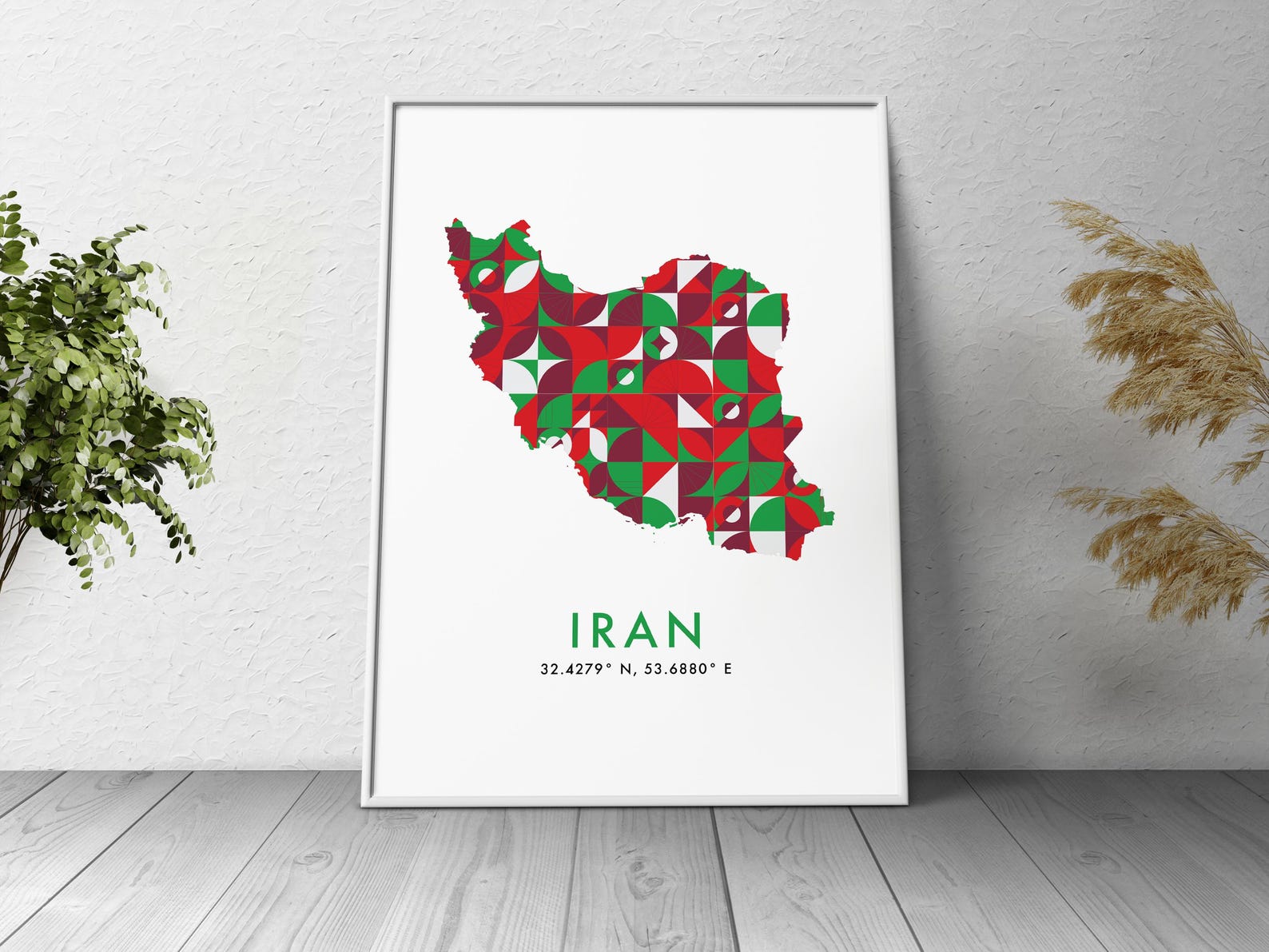 Iran Map Print Modern Style, Iran Poster Minimalist, Iran Print ...