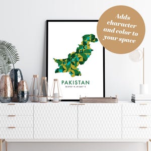 Pakistan Map Print Modern, Pakistan Poster Minimalist, Pakistan Print ...