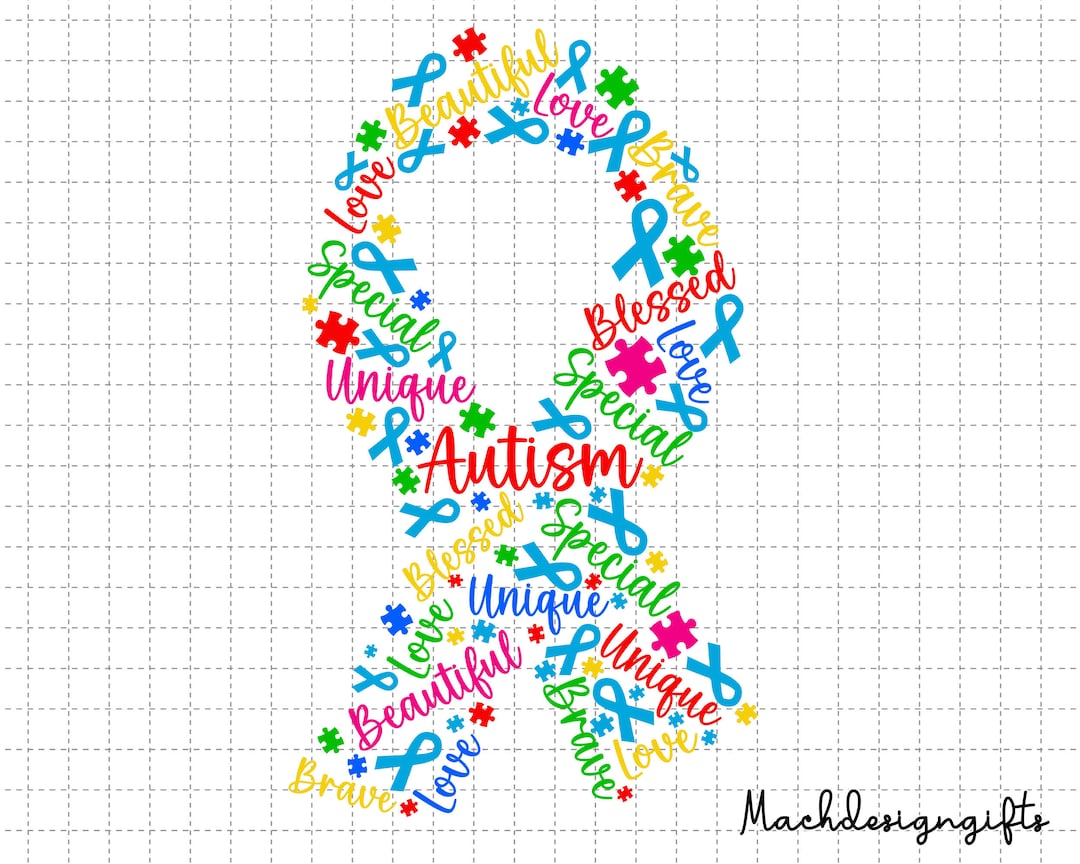 Autism Ribbon Svg, Autism Awareness, Autism Svg, Puzzle Piece Svg ...