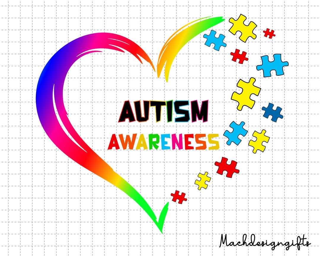 Autism Awareness Heart Svg, Autism Heart Svg, Autism Acceptance, Autism ...