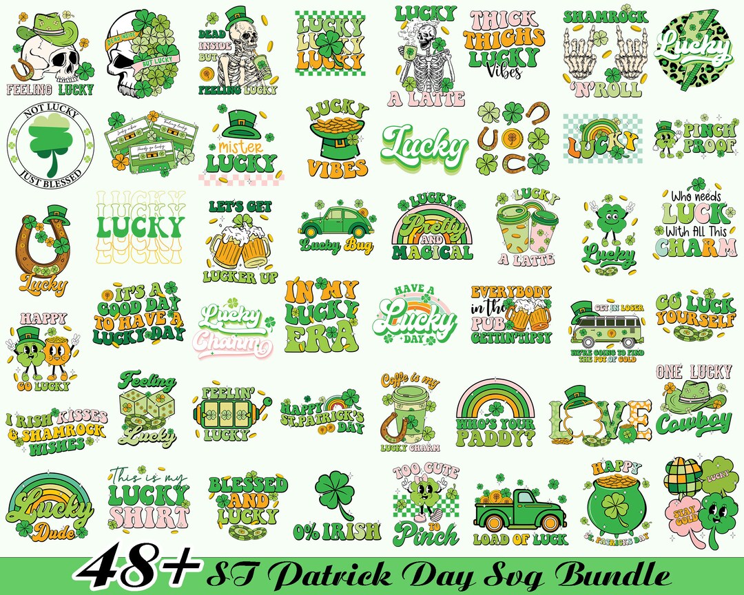 St Patrick's Day SVG Bundle, St Patrick Day Svg, St Patrick Skeleton ...