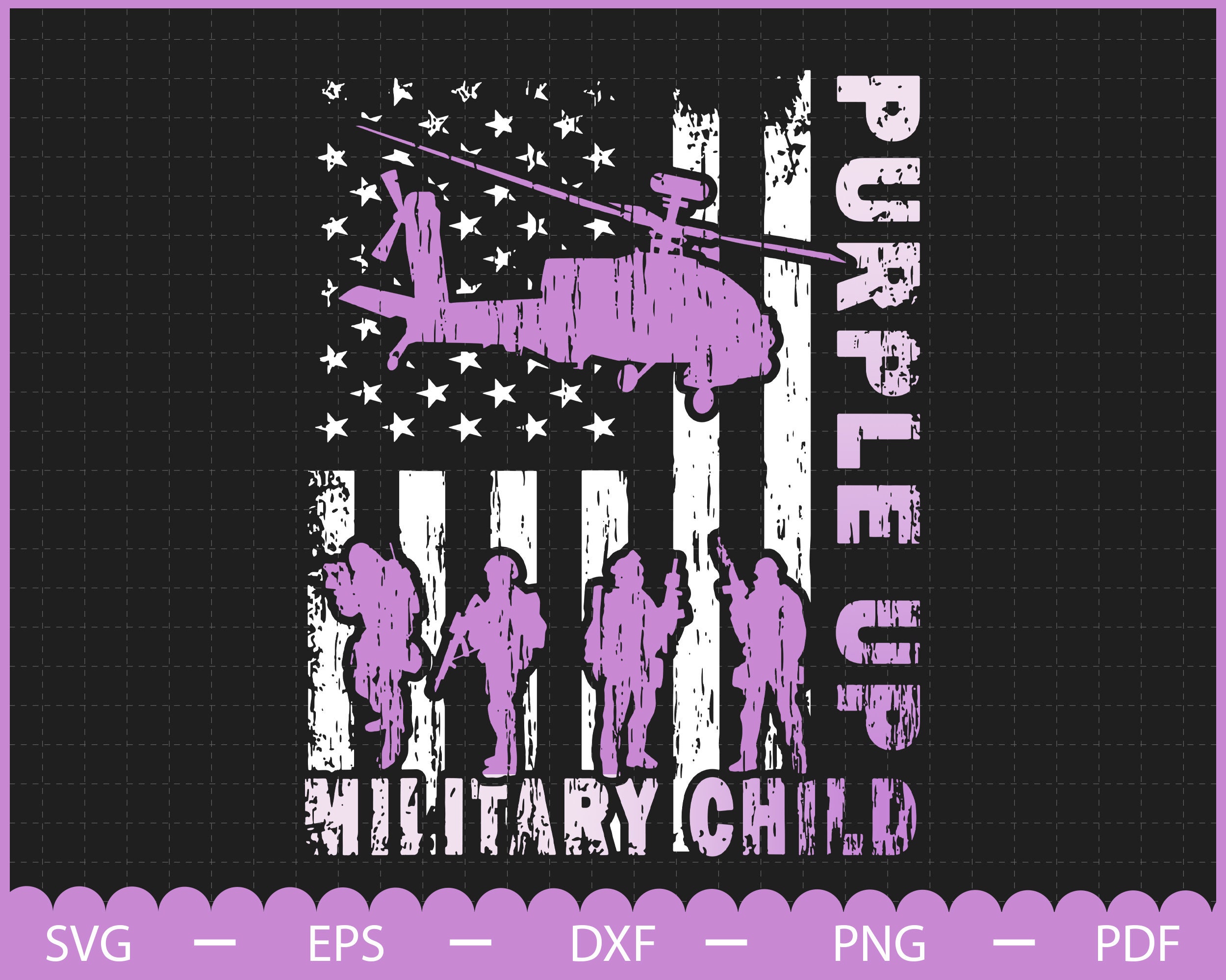 Purple up Military Child Png Month of the Military Child Png - Etsy