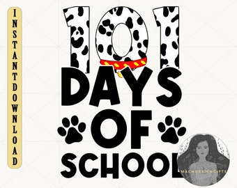 101 Days Smarter Svg 101 Days Smarter Dalmatian Svg - Etsy