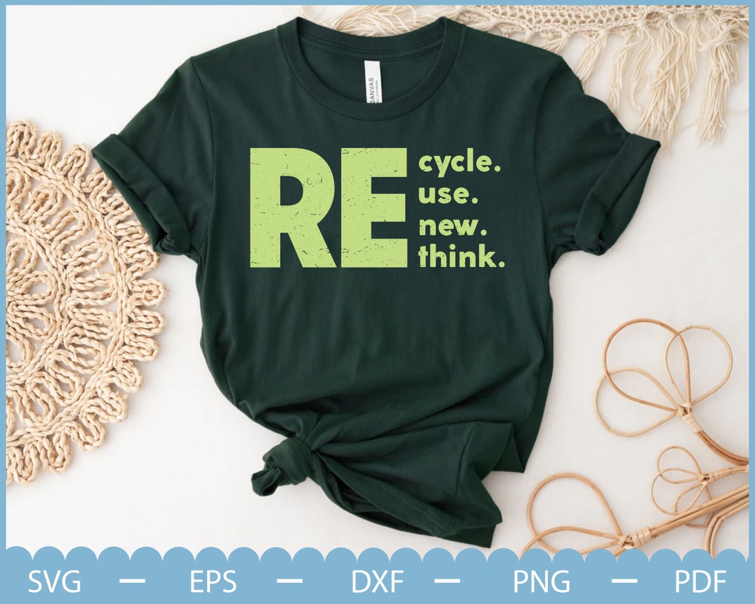 Recycle Reuse Renew Rethink, Earth Day Svg, Inspirational Svg, Crisis ...