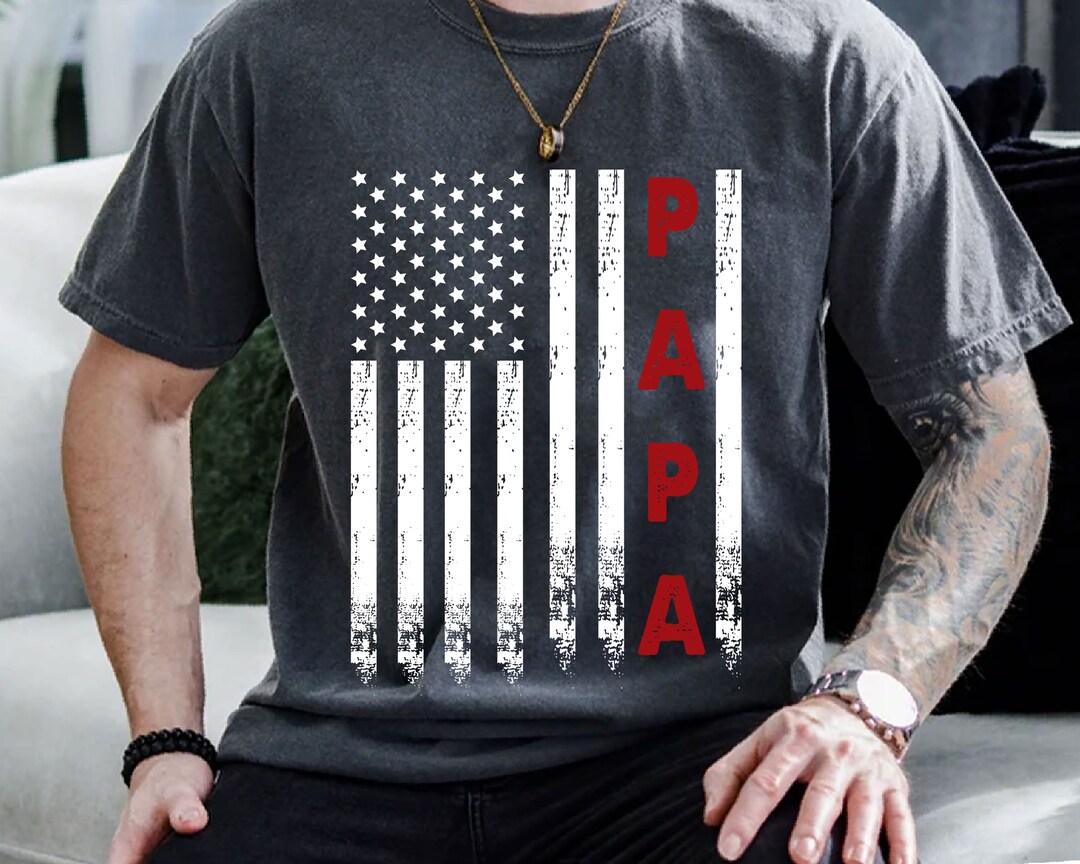 Papa America Flag Svg, Dad Life Svg, Fathers Day Svg, American Flag Svg ...