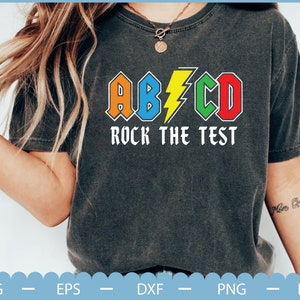 ABCD Rock the Test Svg, Abcd Teacher Svg, Test Day Svg, School Testing ...