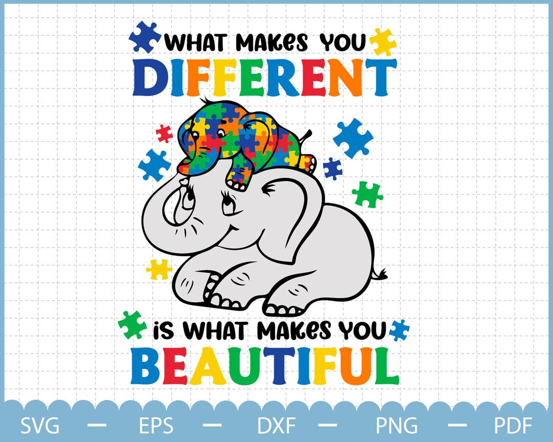 Elephant Autism Awareness Svg, Autism Awareness, Autism Svg, Autism ...