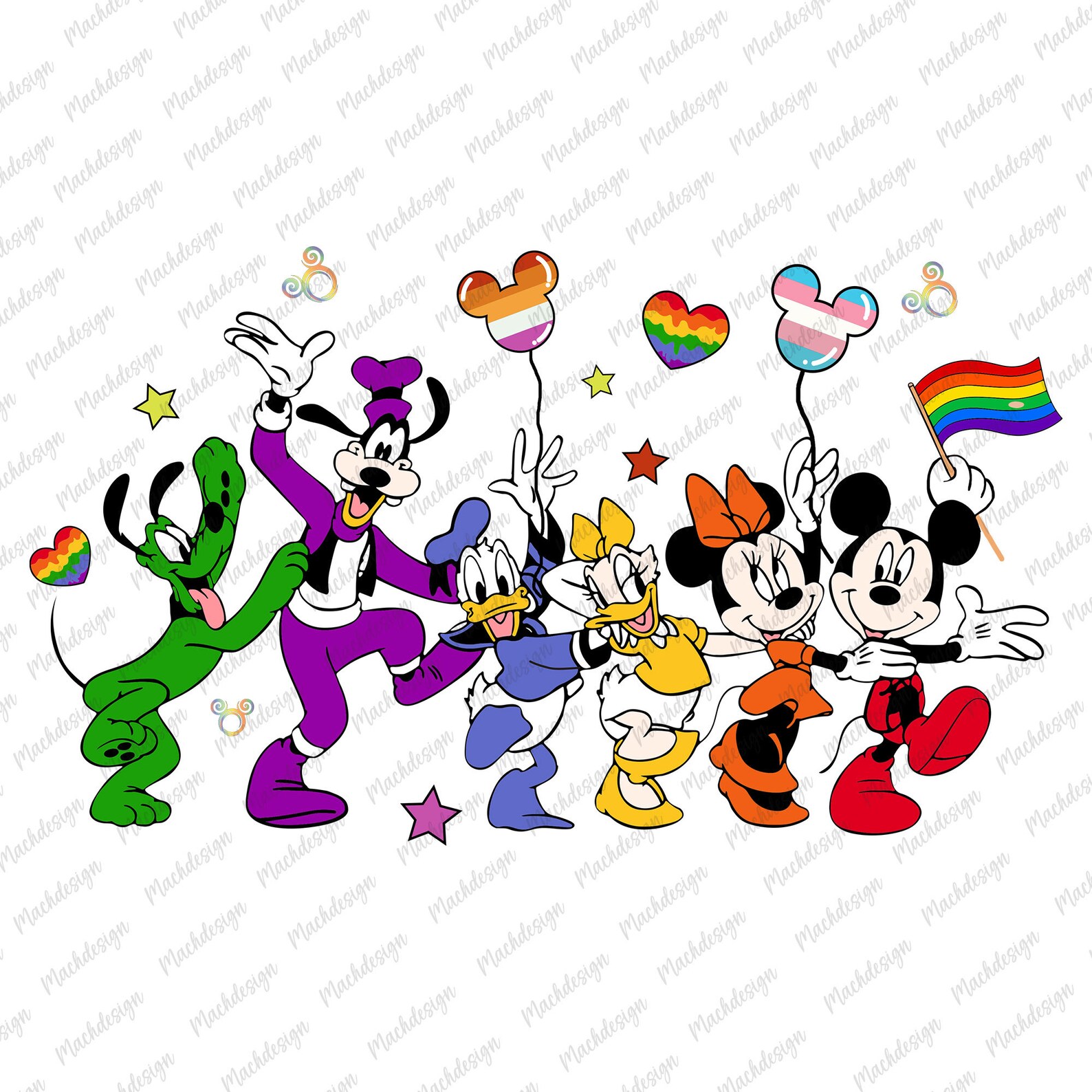Pride Month Mouse and Friends Png, LGBT Png Design, Lgbtq Love Png ...