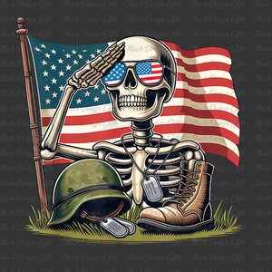 Happy Independence Day Png, 4th of July Skeleton Png, American Flag Png ...