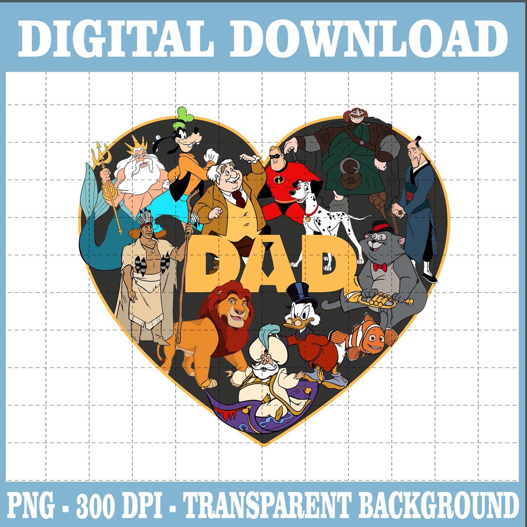 Cartoon Dad Heart PNG, Father’s Day Png, Best Dad Ever Png, Daddy Png ...