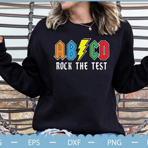 ABCD Rock the Test Svg, Abcd Teacher Svg, Test Day Svg, School Testing ...