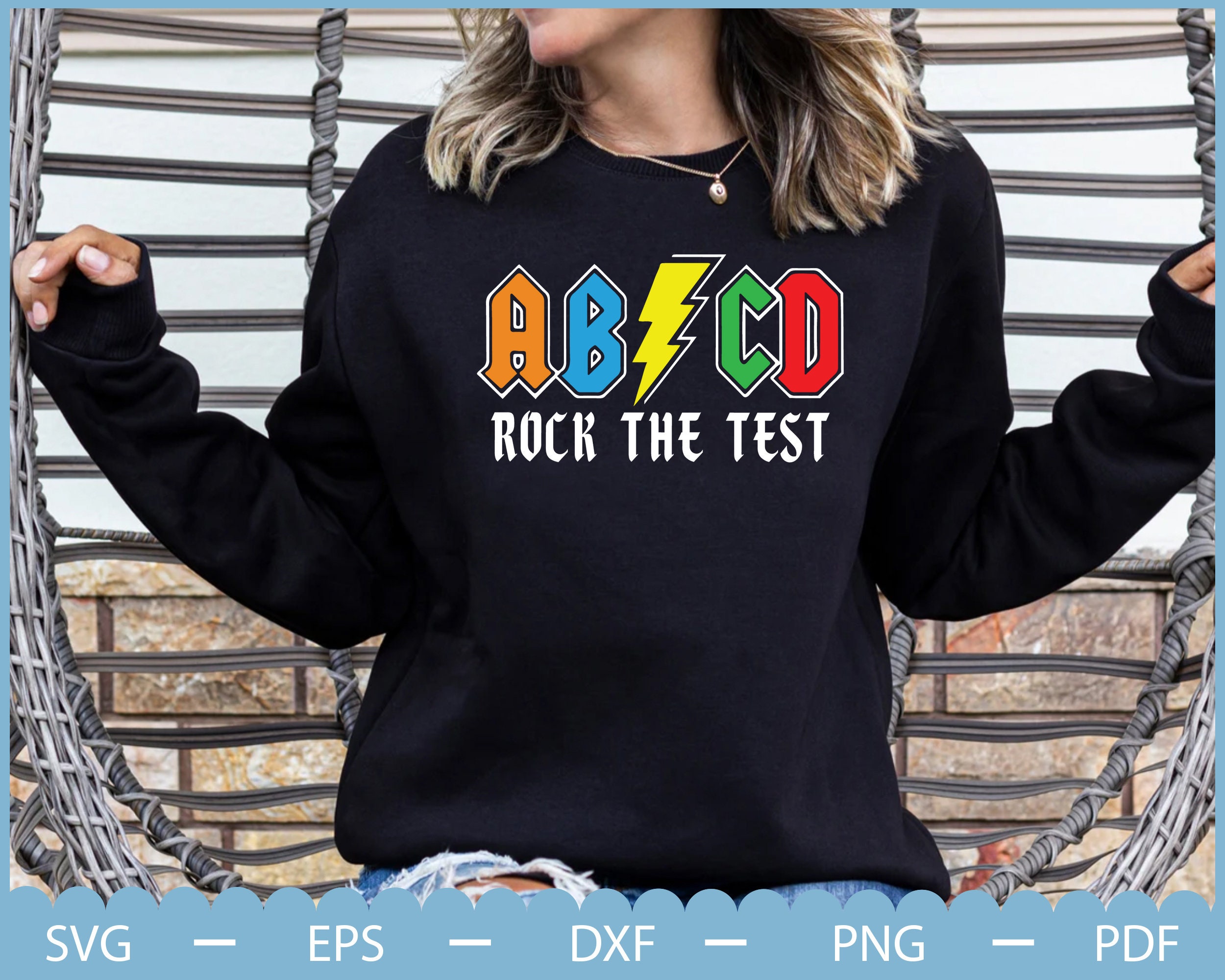ABCD Rock the Test Svg, Abcd Teacher Svg, Test Day Svg, School Testing ...