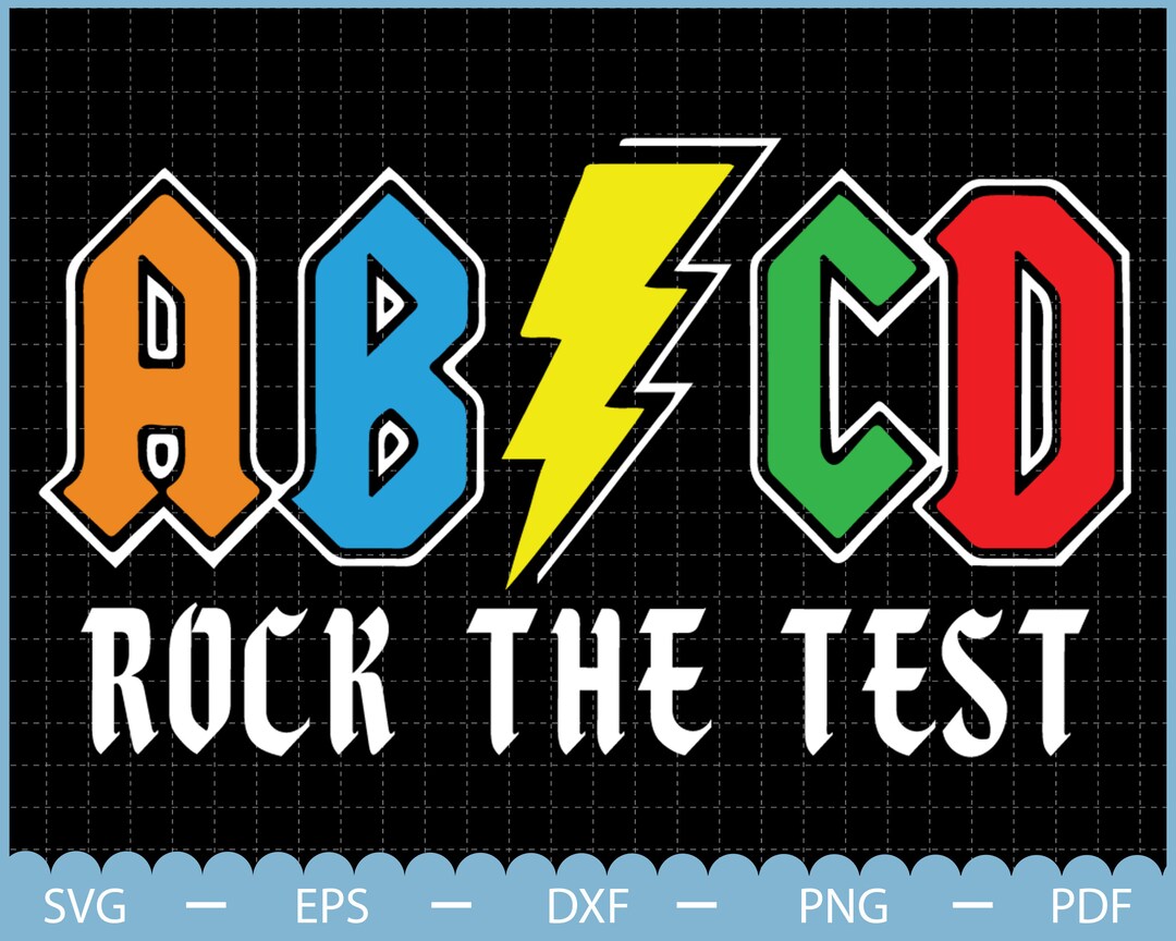 ABCD Rock the Test Svg, Abcd Teacher Svg, Test Day Svg, School Testing ...