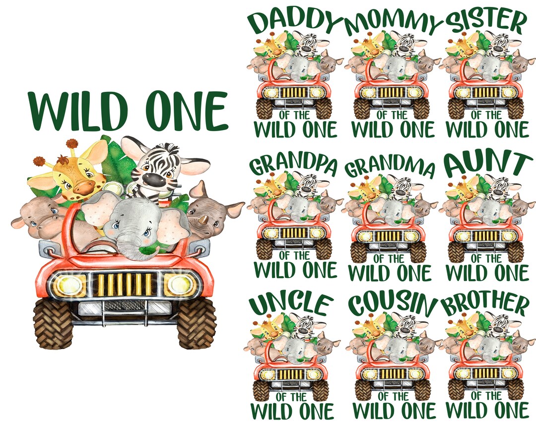Birthday Family Wild One Bundle Png, Matching Family Shirt Png ...