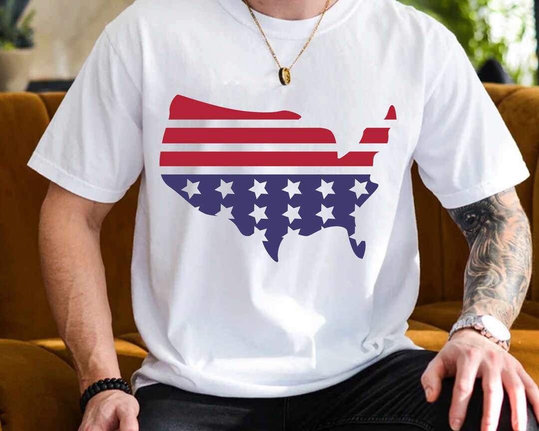 USA United States Map Flag Svg, Us Flag Svg, 4th of July Svg, US Map ...