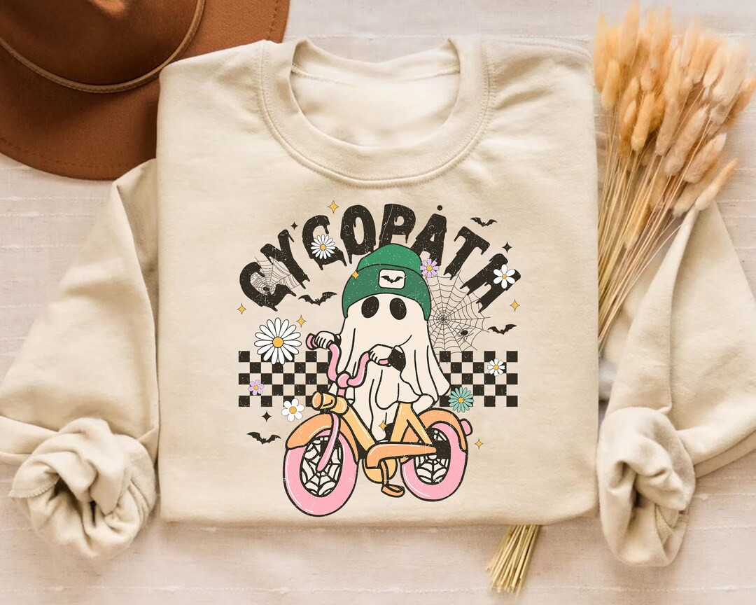 Cycopath Png, Halloween Ghost Png, Bicycle Png, Retro Halloween Png ...
