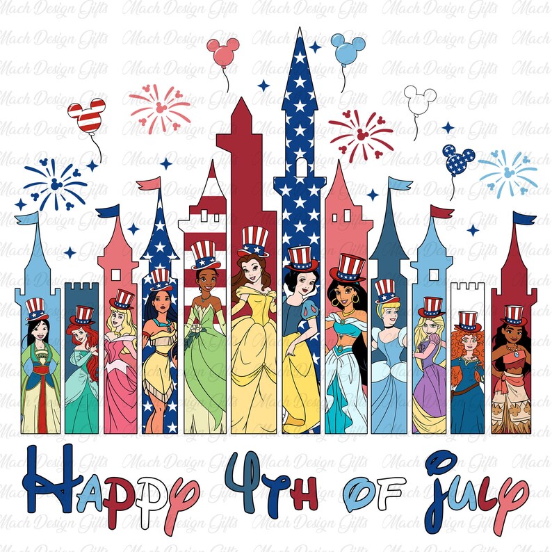Happy Fourth of July Svg, 4th of July Princess Svg, Princess Svg ...