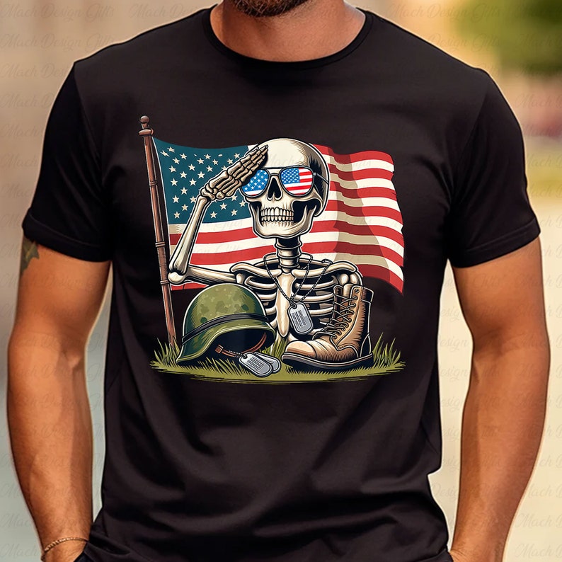 Happy Independence Day Png, 4th of July Skeleton Png, American Flag Png ...