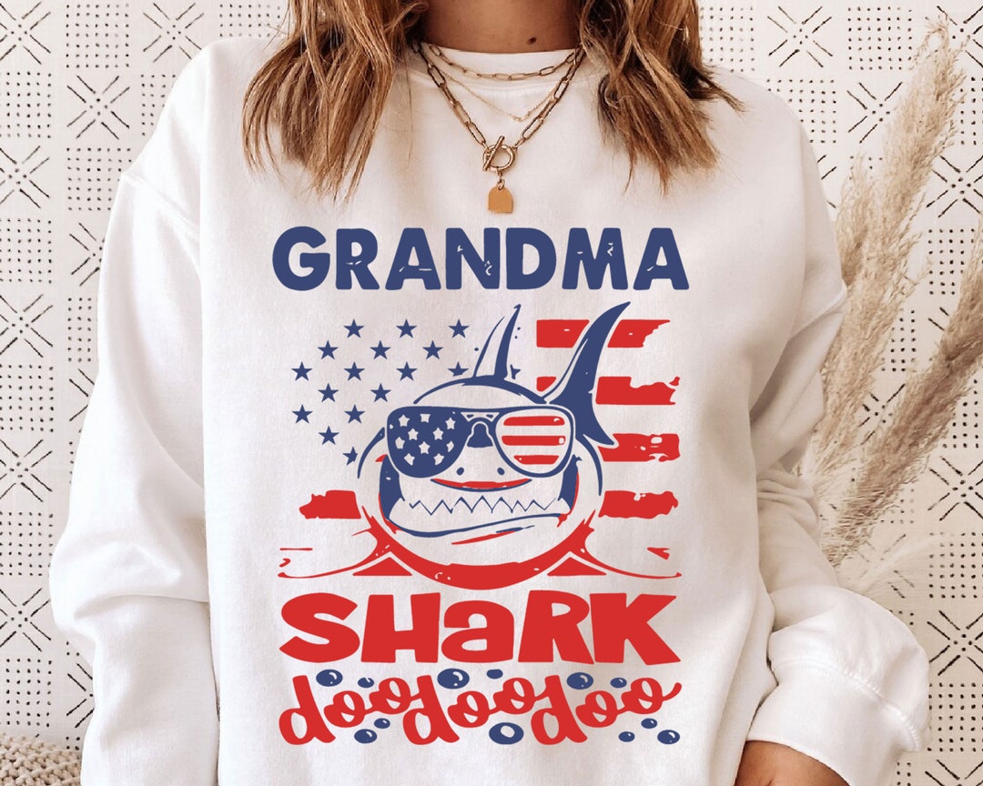 4th of July Grandma Shark Doo Doo Doo Svg, 4th of July Svg, America ...