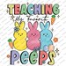 Teaching My Favorite Peeps Png, Happy Easter Png, Peeps Easter Teacher ...