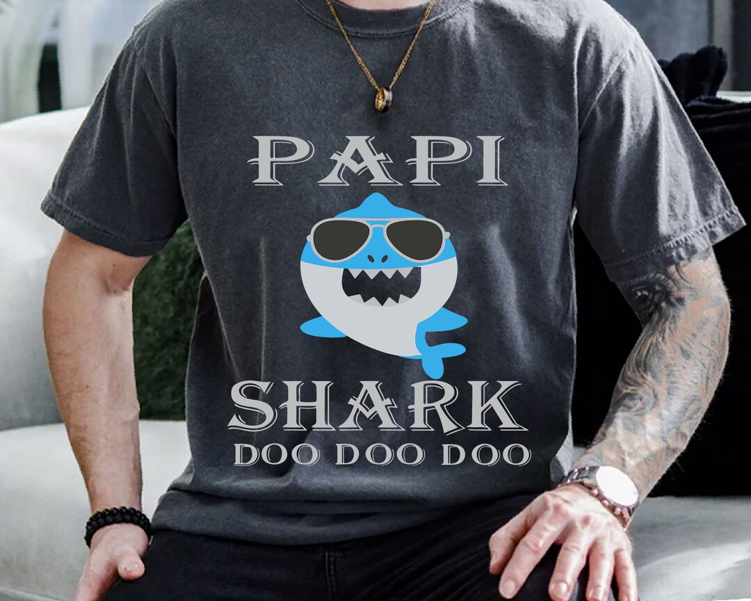 Papi Shark Svg, Daddy Shark Birthday Svg, Father's Day Svg, Doo Doo Doo ...