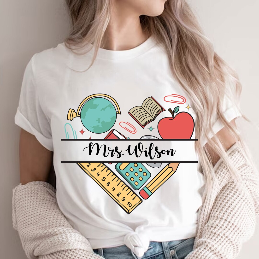 Personalized Teacher Png, School Supplies Rule Frame Designs Png, Back ...