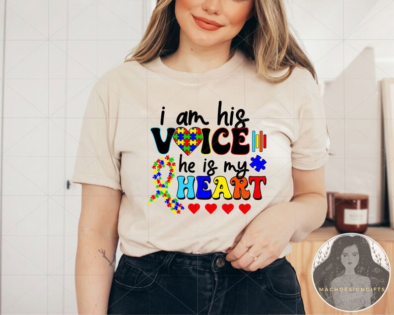 I Am His Voice He is My Heart Svg, Autism Awareness, 2nd April Svg ...