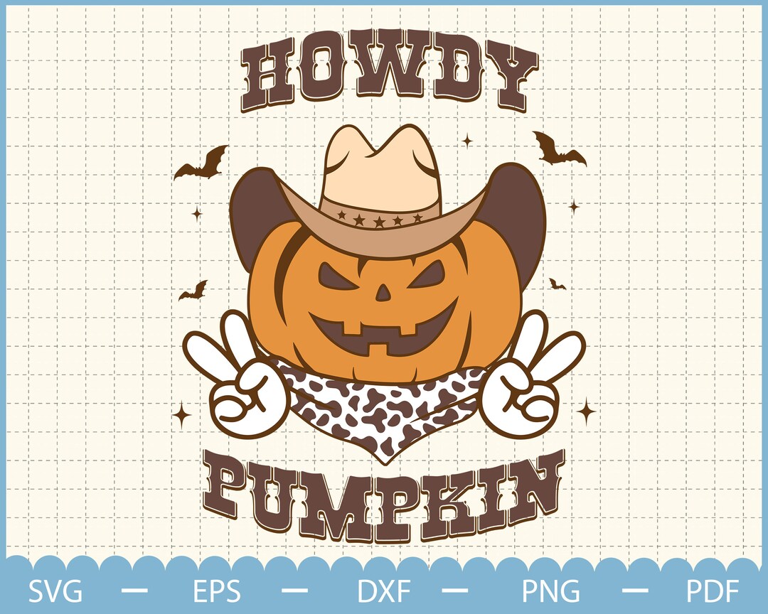 Funny Howdy Pumpkin Svg, Fall Shirt Design, Halloween Svg, Western ...