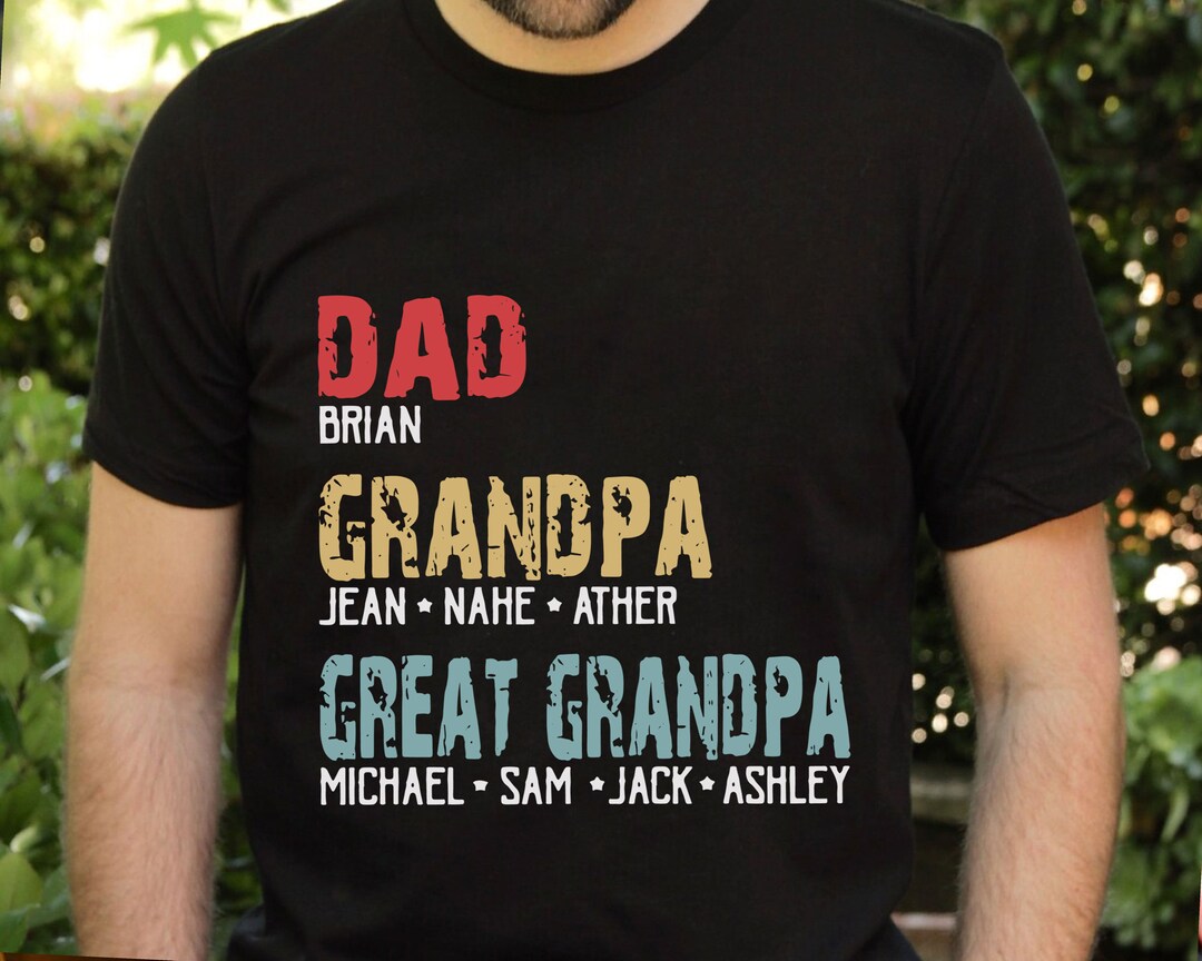 Personalized Dad Grandpa Great Grandpa Svg, Father's Day Svg, Custom ...
