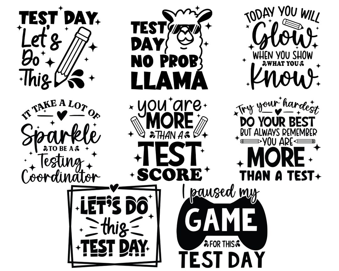 Testing Svg Bundle, Test Day Svg, Testing Svg, Teacher Svg, Testing Day ...