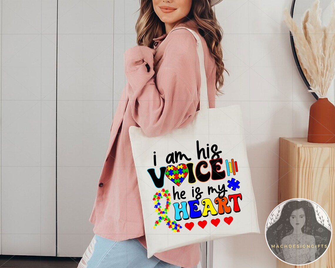 I Am His Voice He is My Heart Svg, Autism Awareness, 2nd April Svg ...