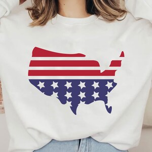 USA United States Map Flag Svg, Us Flag Svg, 4th of July Svg, US Map ...