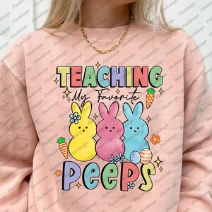 Teaching My Favorite Peeps Png, Happy Easter Png, Peeps Easter Teacher ...