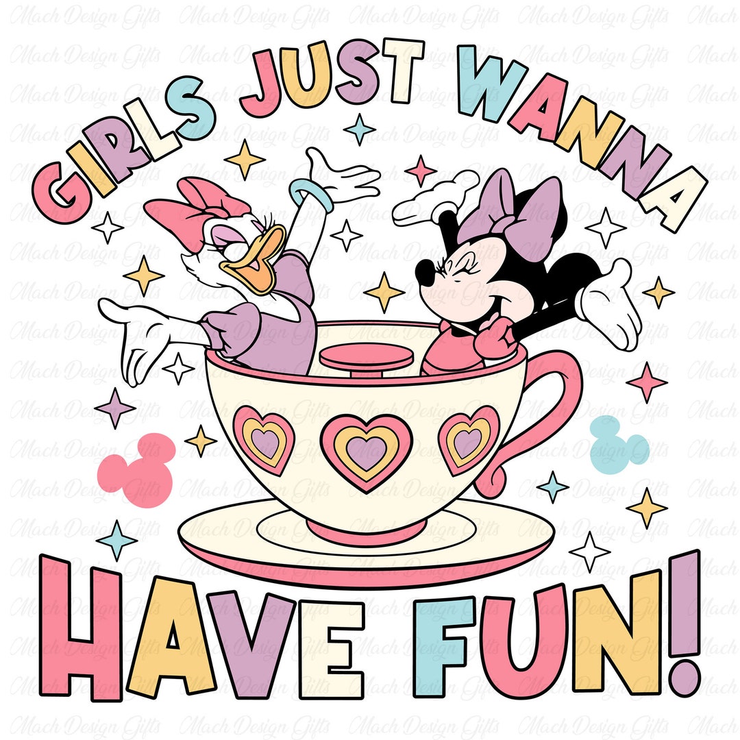 Girls Just Wanna Have Fun Svg, Summer Vacation Svg, Mouse and Friends ...