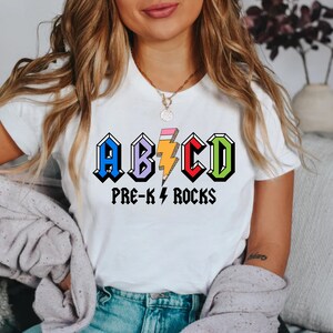 Back to School Svg Bundle, ABCD Rock N Roll Teacher Svg, Teacher Svg ...