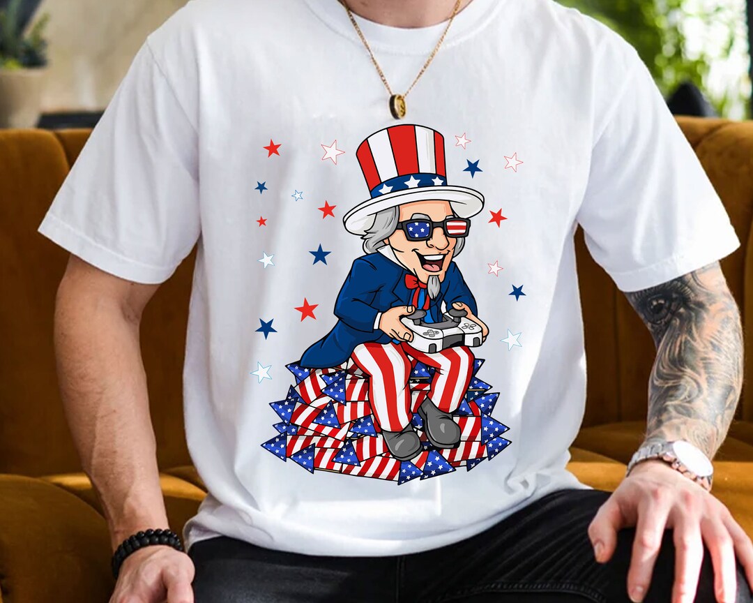 Uncle Sam Game Controller Svg, Funny Independence Day Svg, 4th of July ...