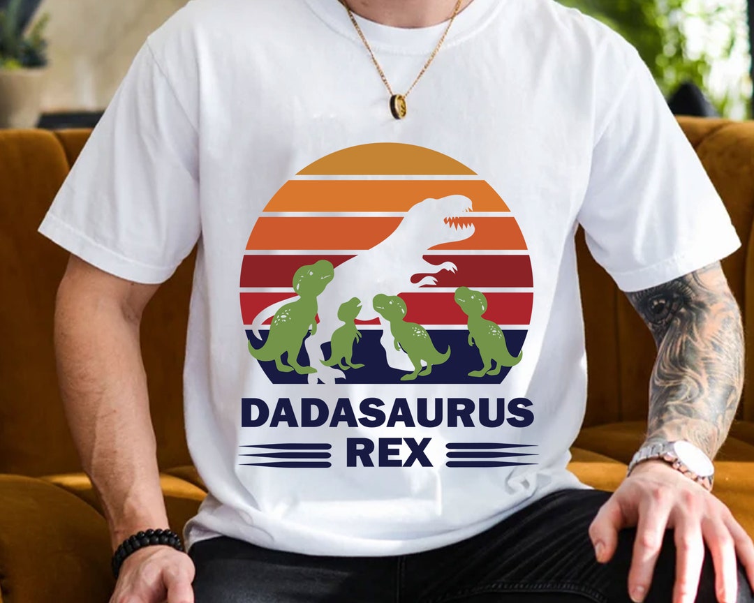 Dadasaurus Rex Vintage SVG, Vatertag svg, Daddy svg, Dad Shirt svg, Dad ...