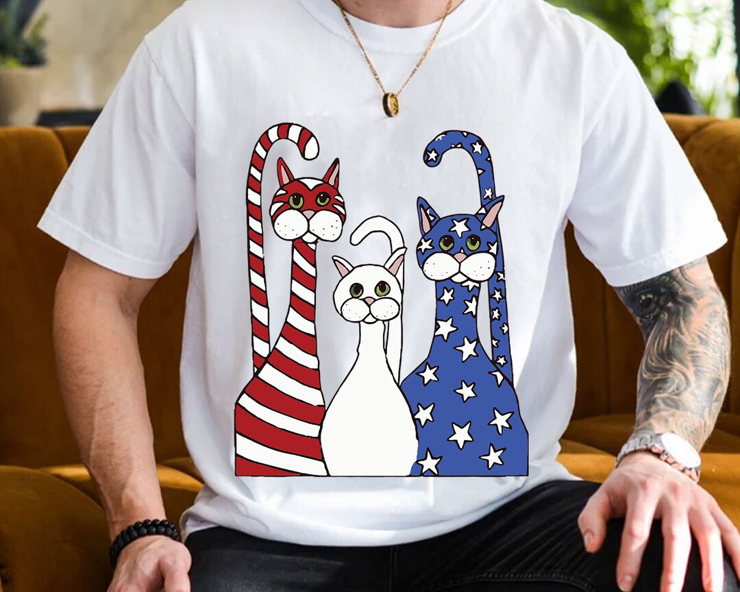 4th of July Cat Svg, Cat America Svg, America Flag Svg, Patriotic ...