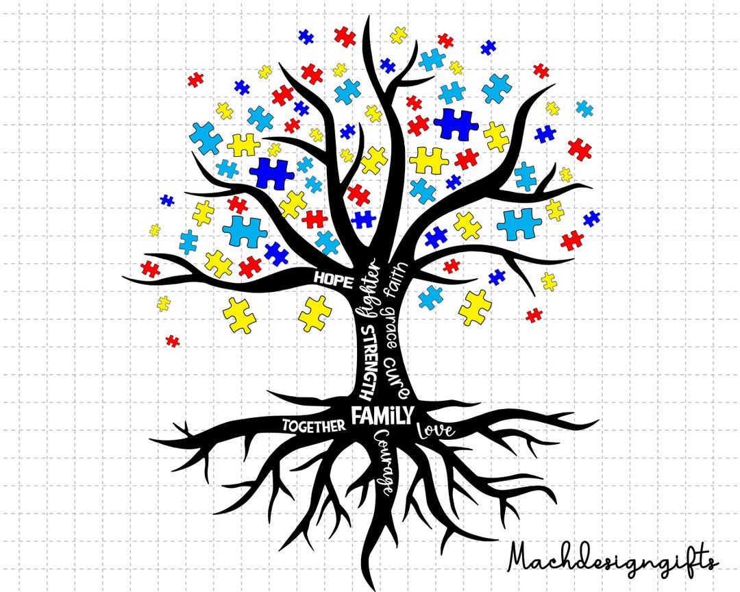 Autism Tree Svg, Autism Awareness, Autism Svg, Autism Support Svg ...