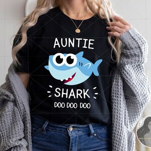 Auntie Shark Svg, Shark Birthday Svg, Shark SVG, Shark Family Svg ...