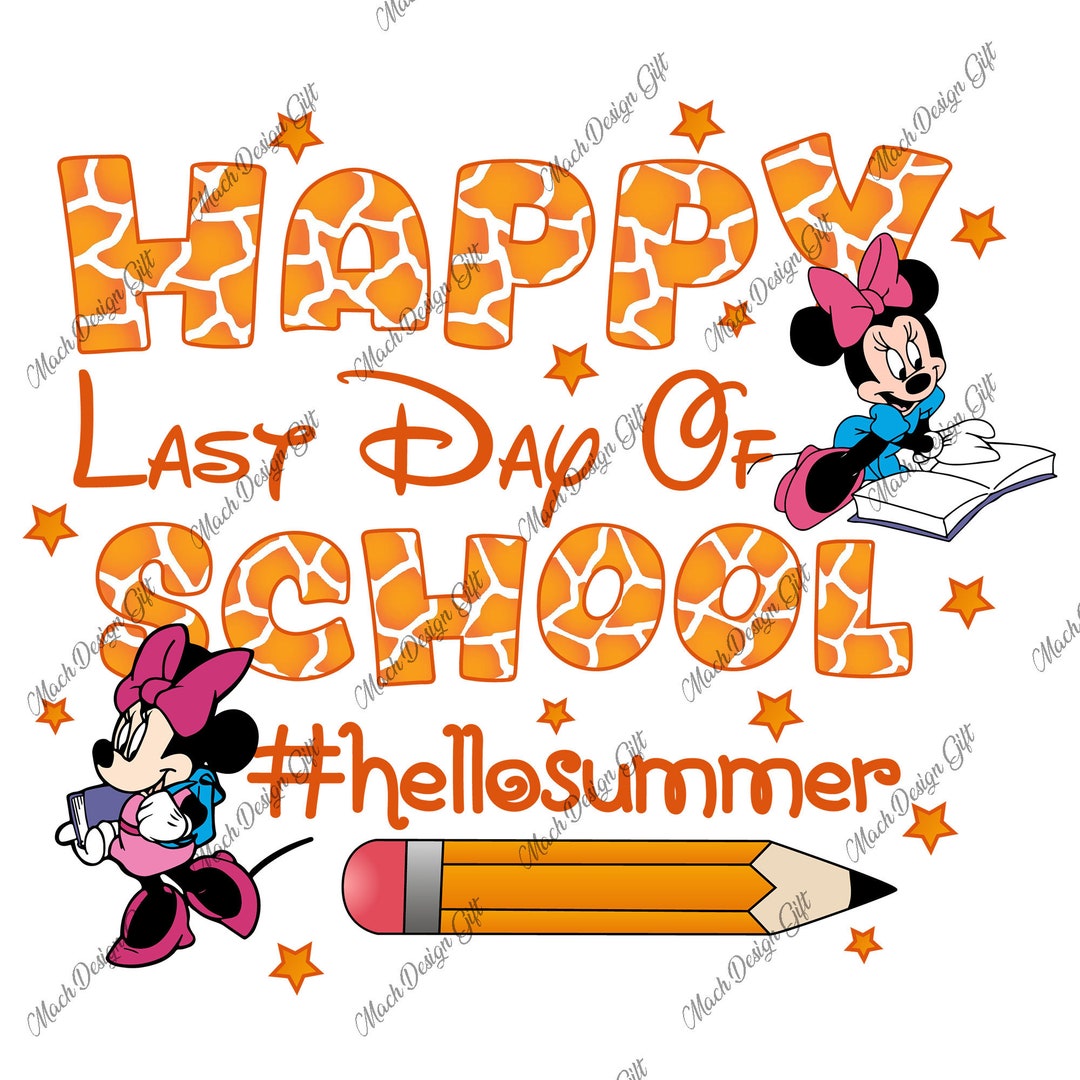 Hello Summer Png, Happy Last Day of School Png, Summer Break Png, Mouse ...