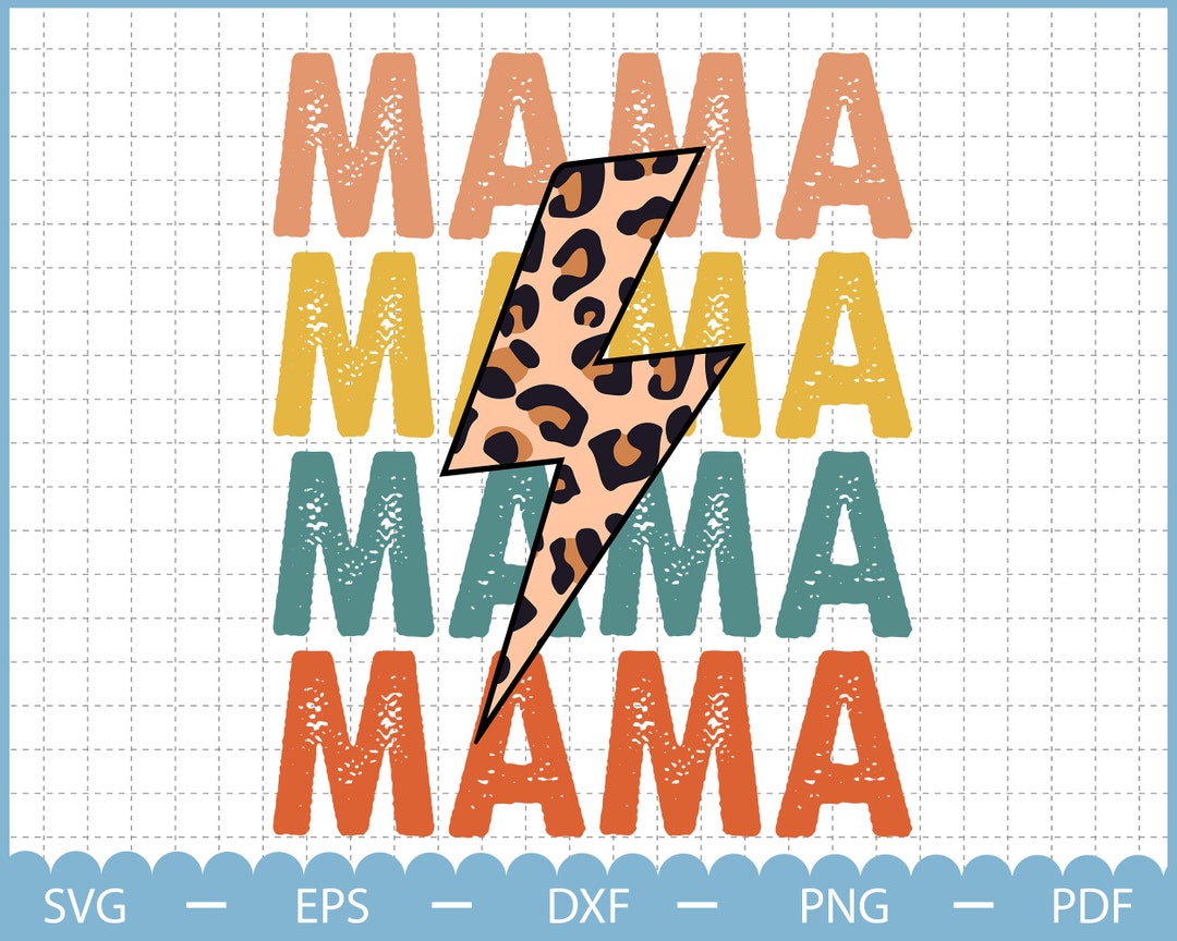 Mama Lightning Bolt Svg, Mothers Day Svg, Mama Leopard Svg, Mothers Day ...